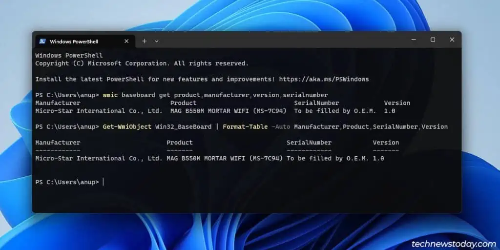 كيفية التحقق من اللوحة الأم التي أملكها؟