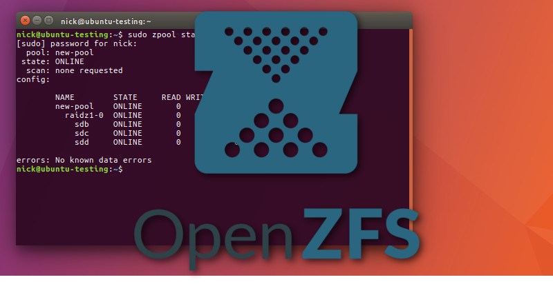 كيفية استخدام نظام الملفات ZFS على نظام التشغيل Ubuntu Linux