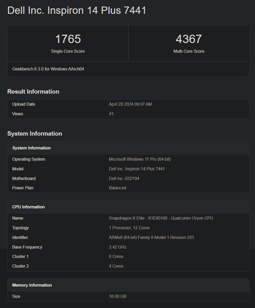 Dell Inspiron 14 Plus 7441 se Snapdragon X Elite, testováno na Windows ...