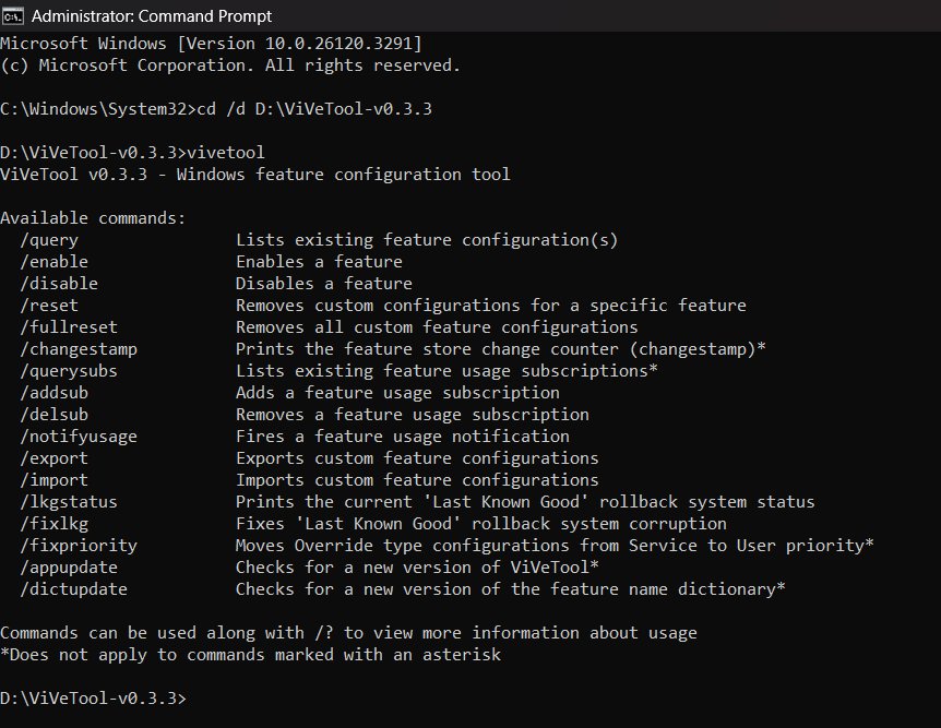 Jak používat Vivetool k povolení skrytých funkcí v systému Windows 11