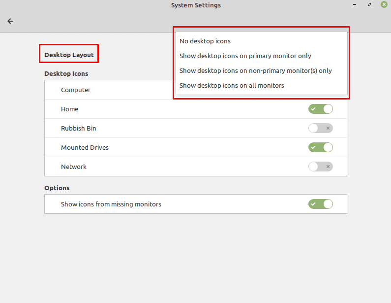Linux Mint: Jak nakonfigurovat ikony na ploše