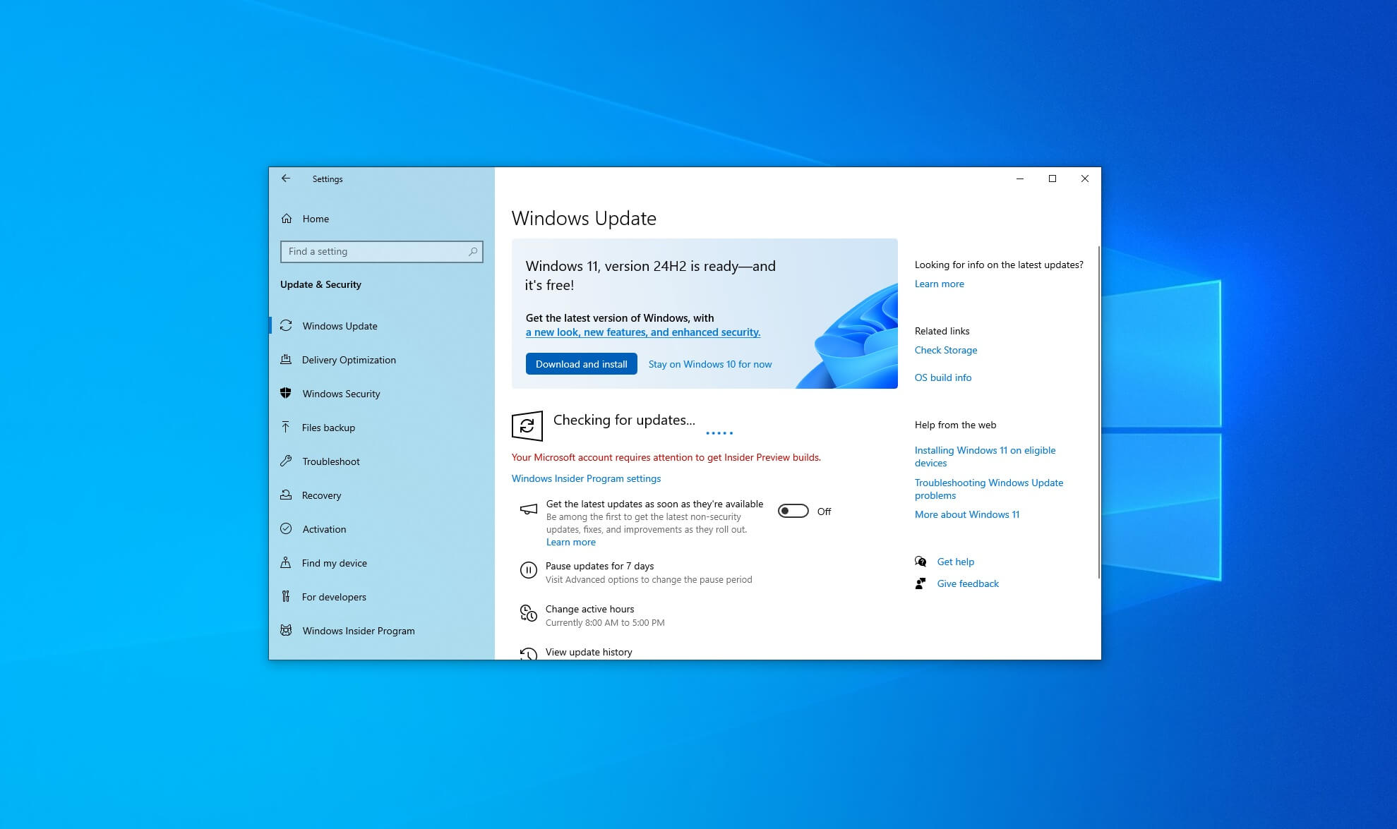 Microsoft begynder at promovere Windows 11 24h2 på Windows 10 for at ...