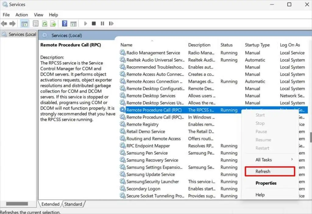 Fix: Der RPC-Server ist nicht verfügbar