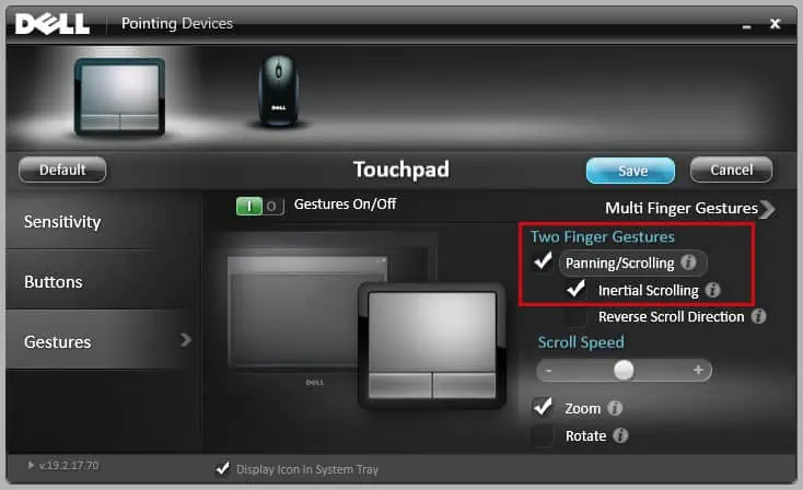 So scrollen Sie auf Touchpad