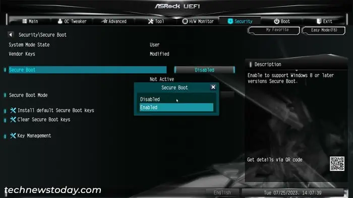 So aktivieren oder deaktivieren Sie Secure Boot auf dem ASRock ...
