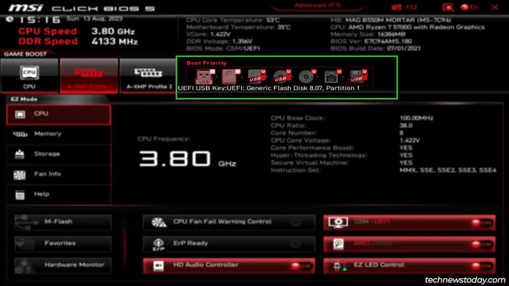So booten Sie von USB auf einem MSI-Motherboard - Mundo Geek