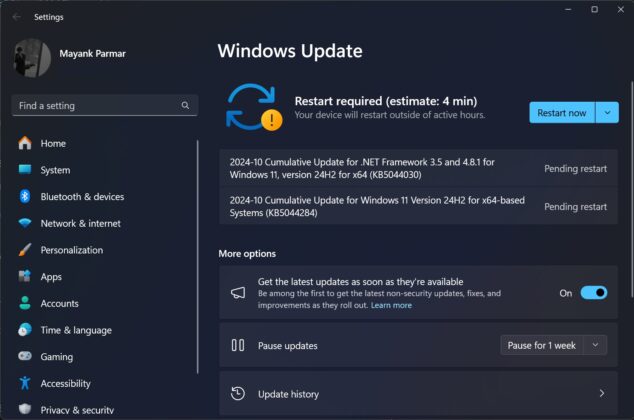 Erstes Update für Windows 11 KB5044284 (24H2) (direkter Download .msu ...