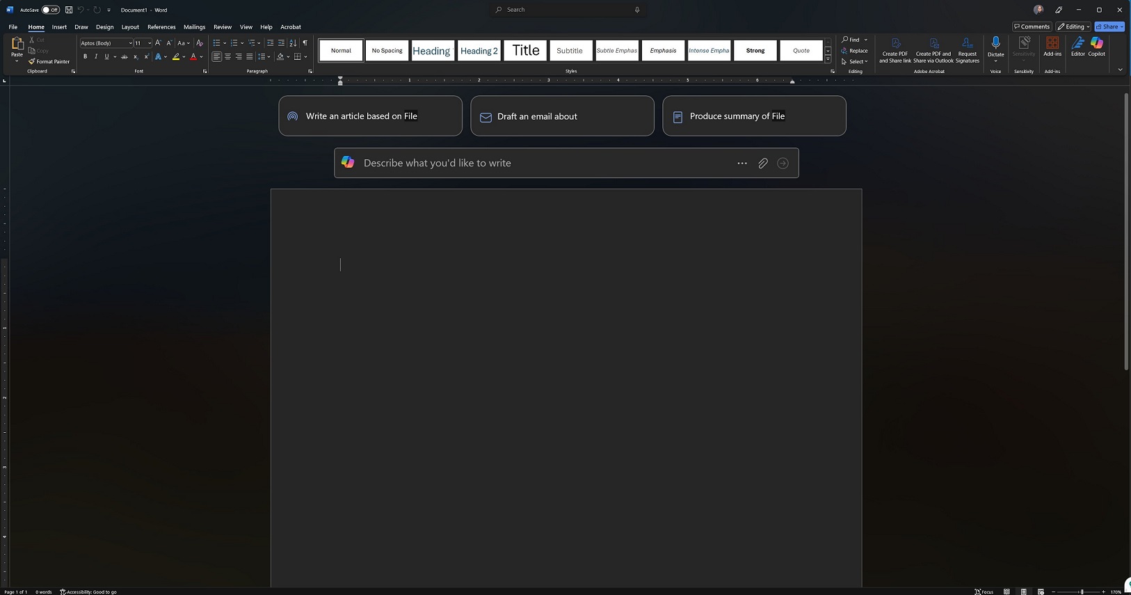 Windows 11: Erster Blick auf die KI-gestützte Word-Benutzeroberfläche ...