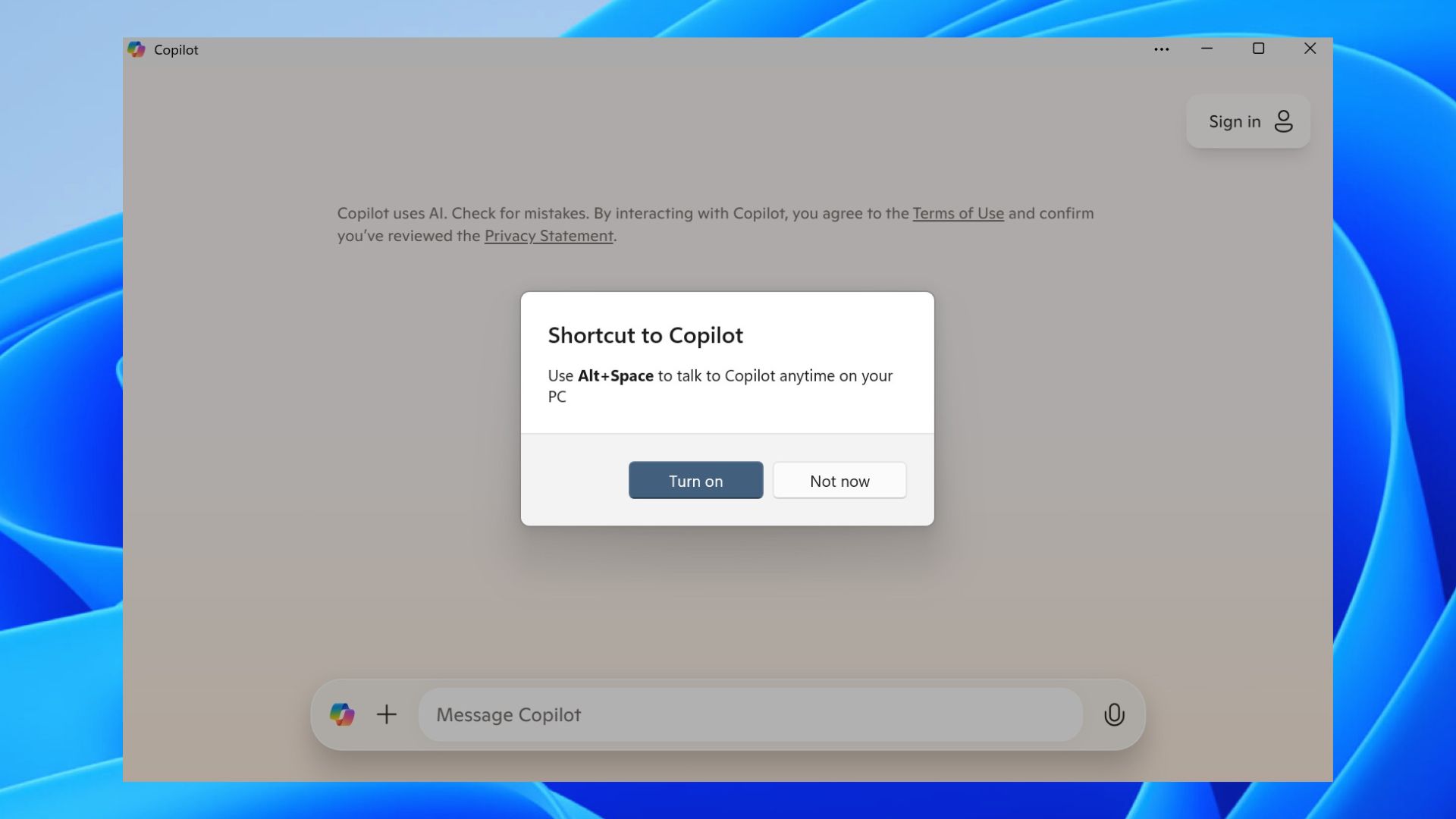 Microsoft möchte unbedingt, dass Sie Copilot jederzeit mit Alt ...