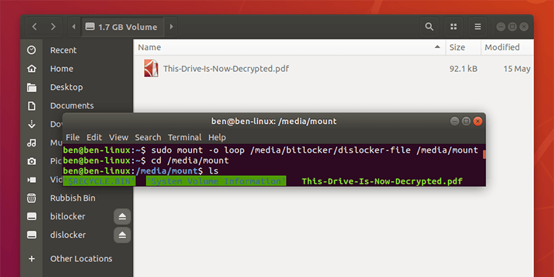 So greifen Sie unter Linux auf eine mit Bitlocker verschlüsselte Windows-Partition zu