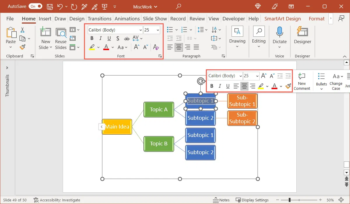 So erstellen Sie eine Mind Map in Microsoft Word, PowerPoint und Excel