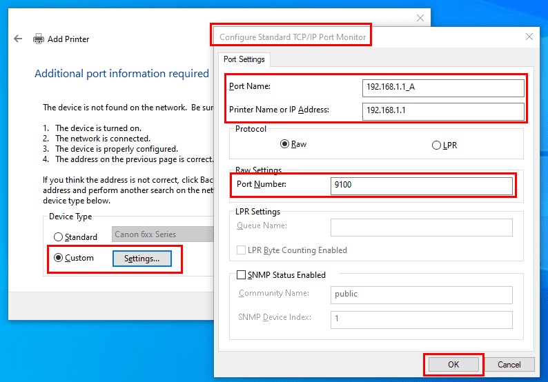 Installieren Sie den Drucker unter Windows 11 über die IP-Adresse ...