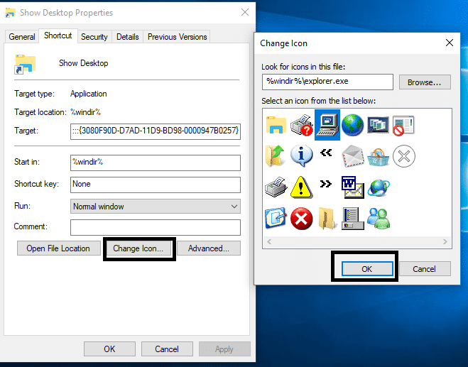 So fügen Sie „Desktopsymbol anzeigen“ zur Taskleiste in Windows 10 hinzu