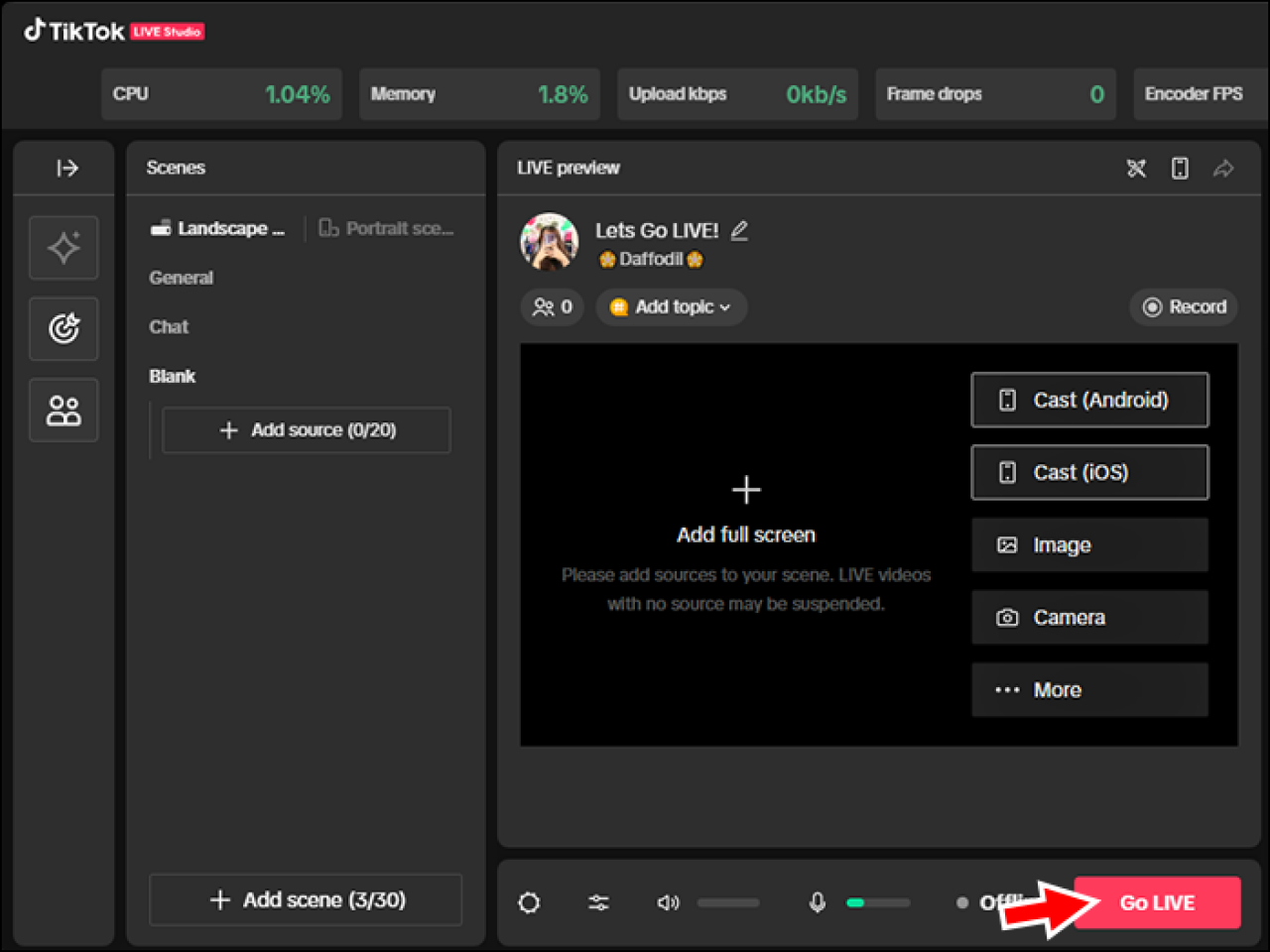 So verwenden und streamen Sie OBS Studio mit TikTok