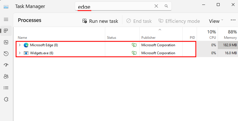 So durchsuchen Sie einen Prozess mithilfe von Filtern im Task-Manager ...