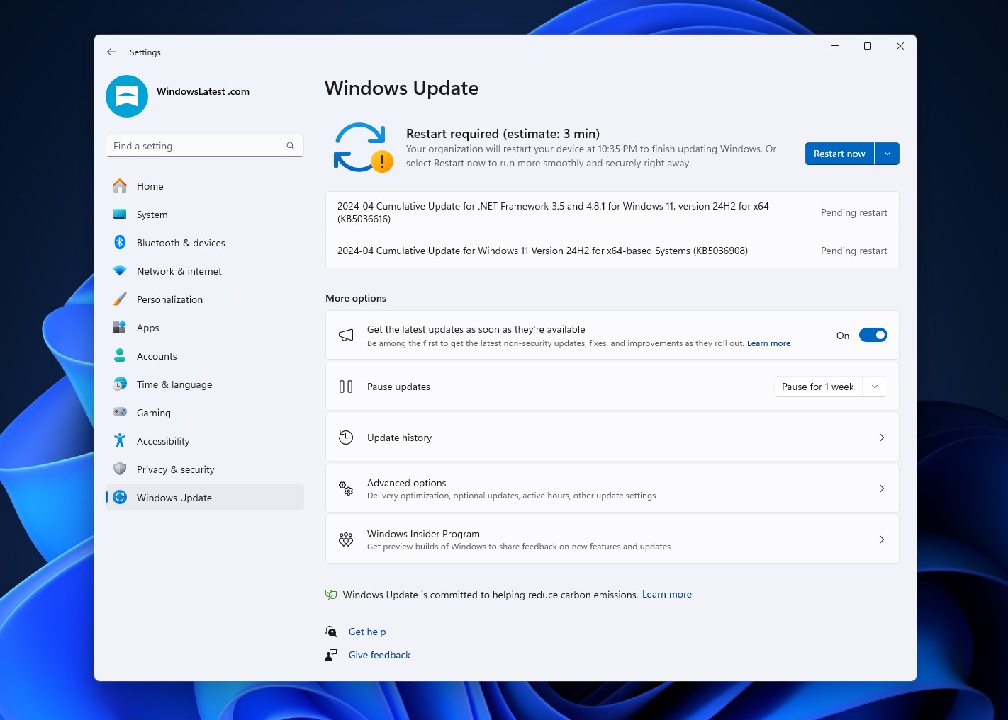 Η Microsoft ξεπερνά το KB5036908 για τα Windows 11 24H2, καθώς η ...