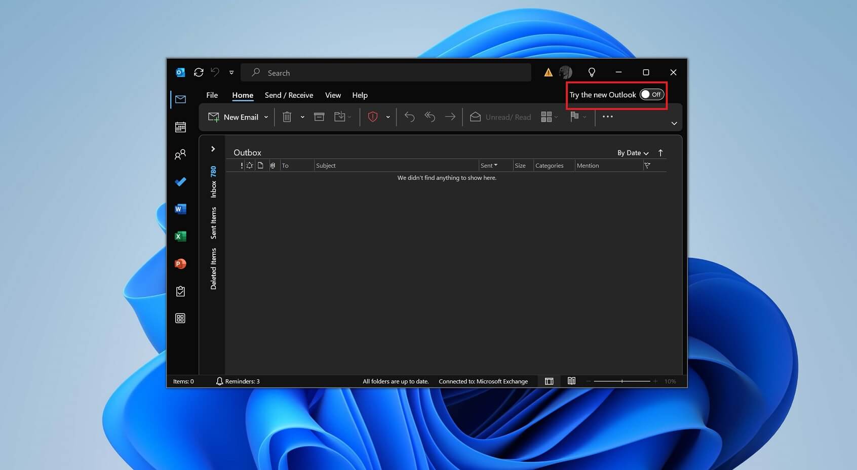 Poista ”kokeile uusi Outlook” -vaihto Outlook Classic for Windows