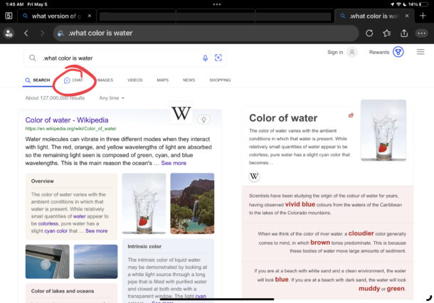Comment accéder à Bing GPT Chatbot depuis Microsoft Edge sur iPhone et iPad