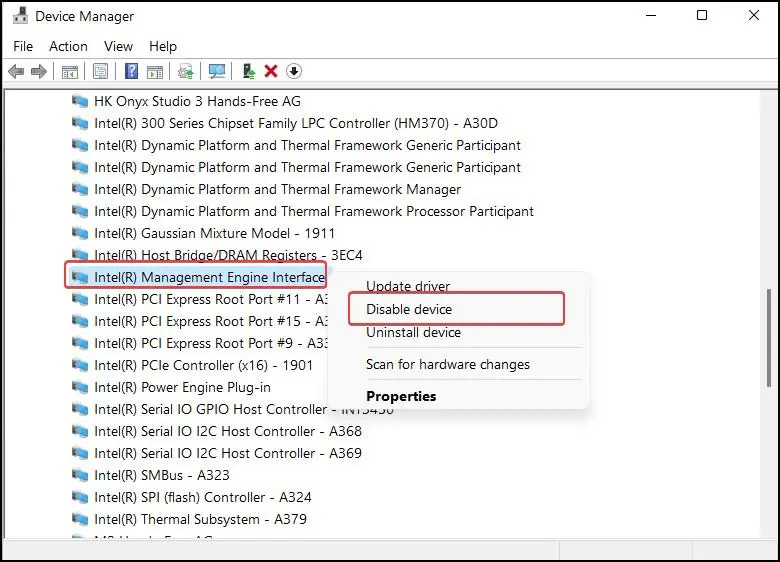 [Correction] L'interface Intel Management Engine présente un problème ...