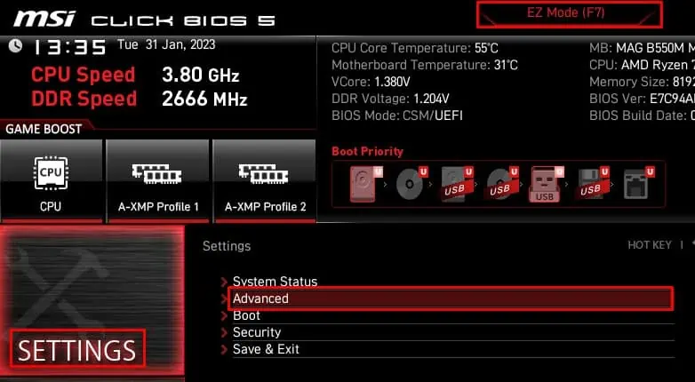Comment activer le démarrage sécurisé sur la carte mère MSI - Mundo Geek