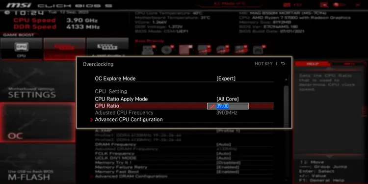 Comment overclocker votre bios de carte mère MSI - Mundo Geek