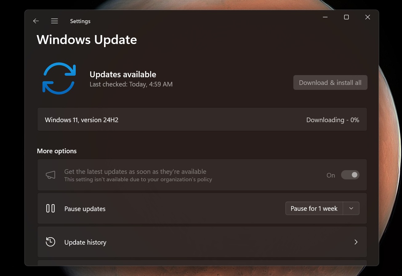 Windows 11 24h2 maintenant entièrement prêt, télécharge même si vous n ...