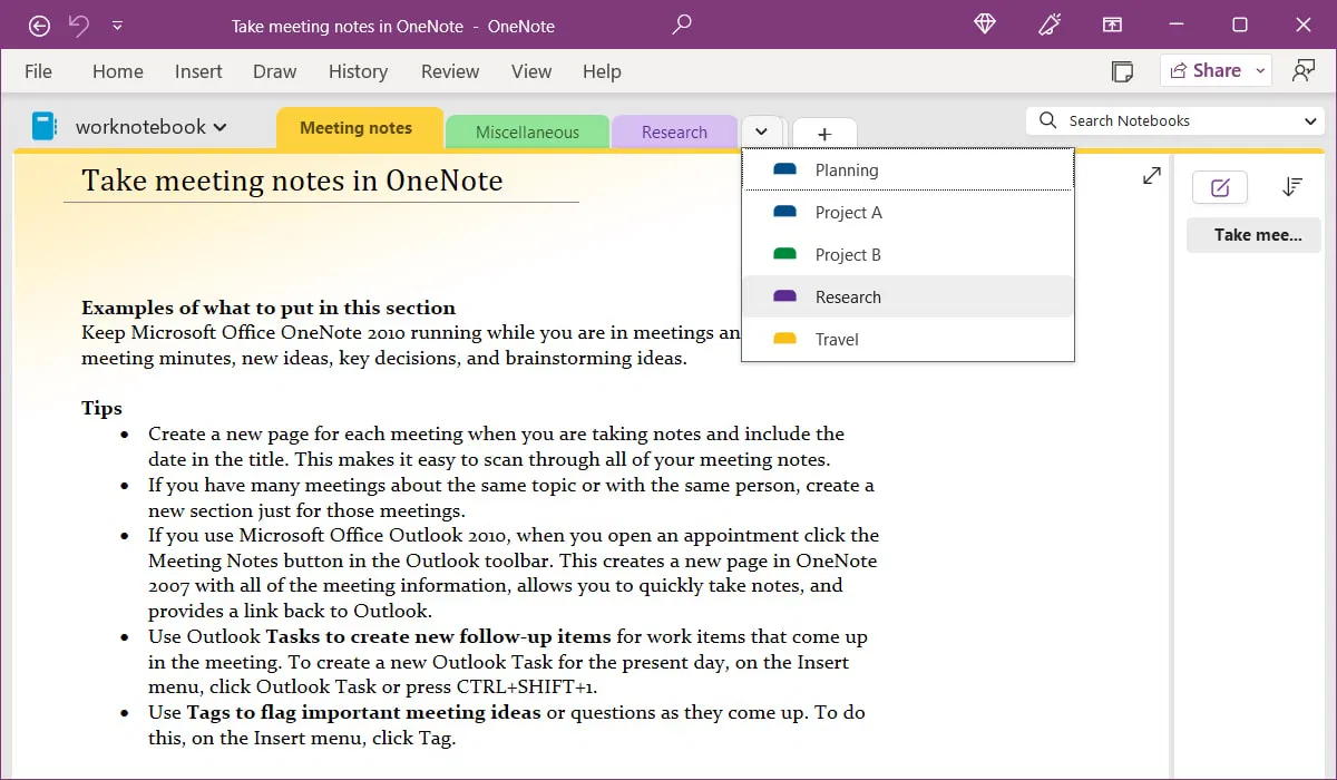 12+ modèles OneNote pour la productivité - Mundo Geek
