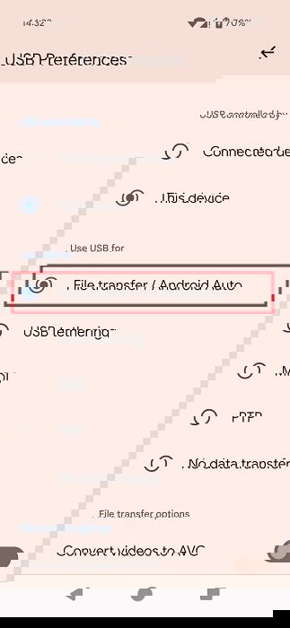 Comment voir à nouveau le message « Charger cet appareil via USB