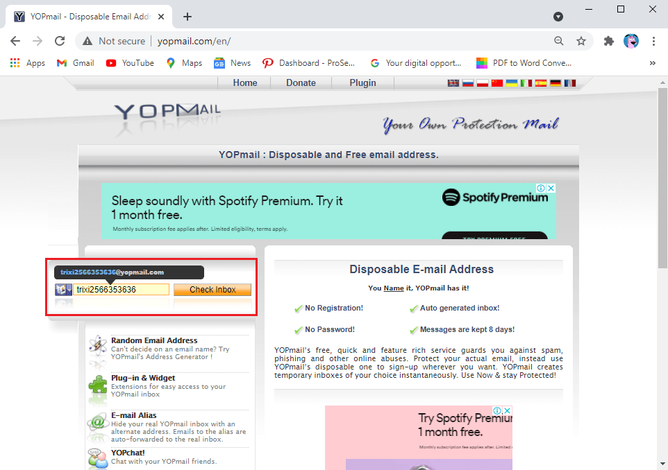 Comment créer des adresses e-mail temporaires avec YOPmail