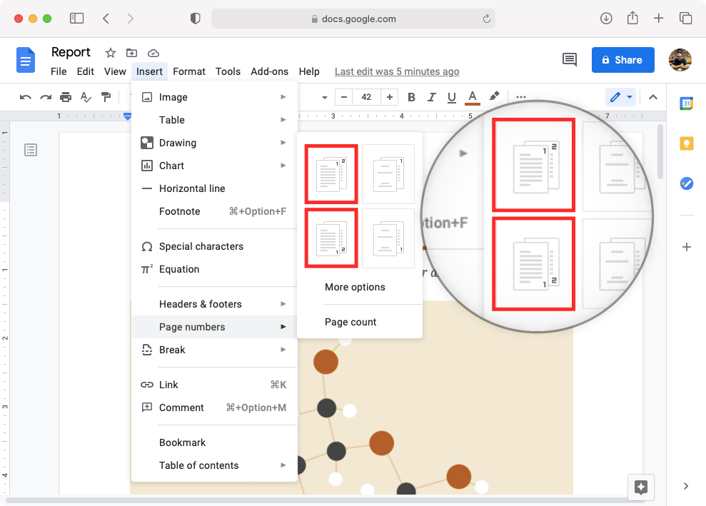 Comment ajouter et modifier les numéros de page sur Google Docs