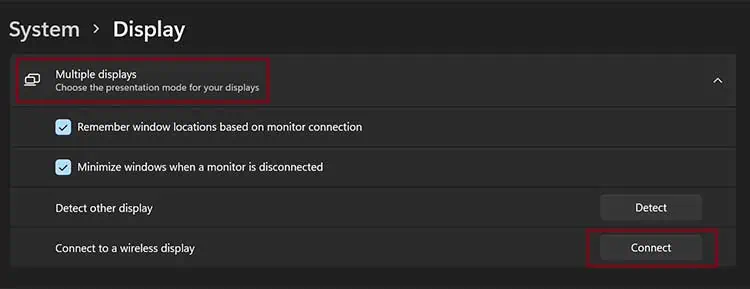 Csatlakozás vezeték nélküli kijelzőhöz Windows 11 rendszerben - Mundo Geek