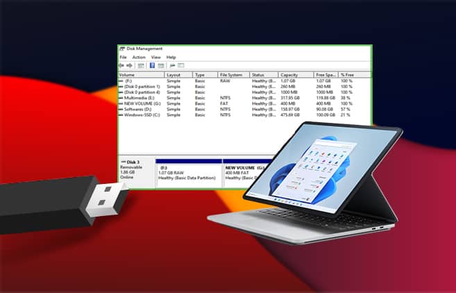 Cara Menghapus/Menggabungkan Partisi Pada Drive USB Di Windows