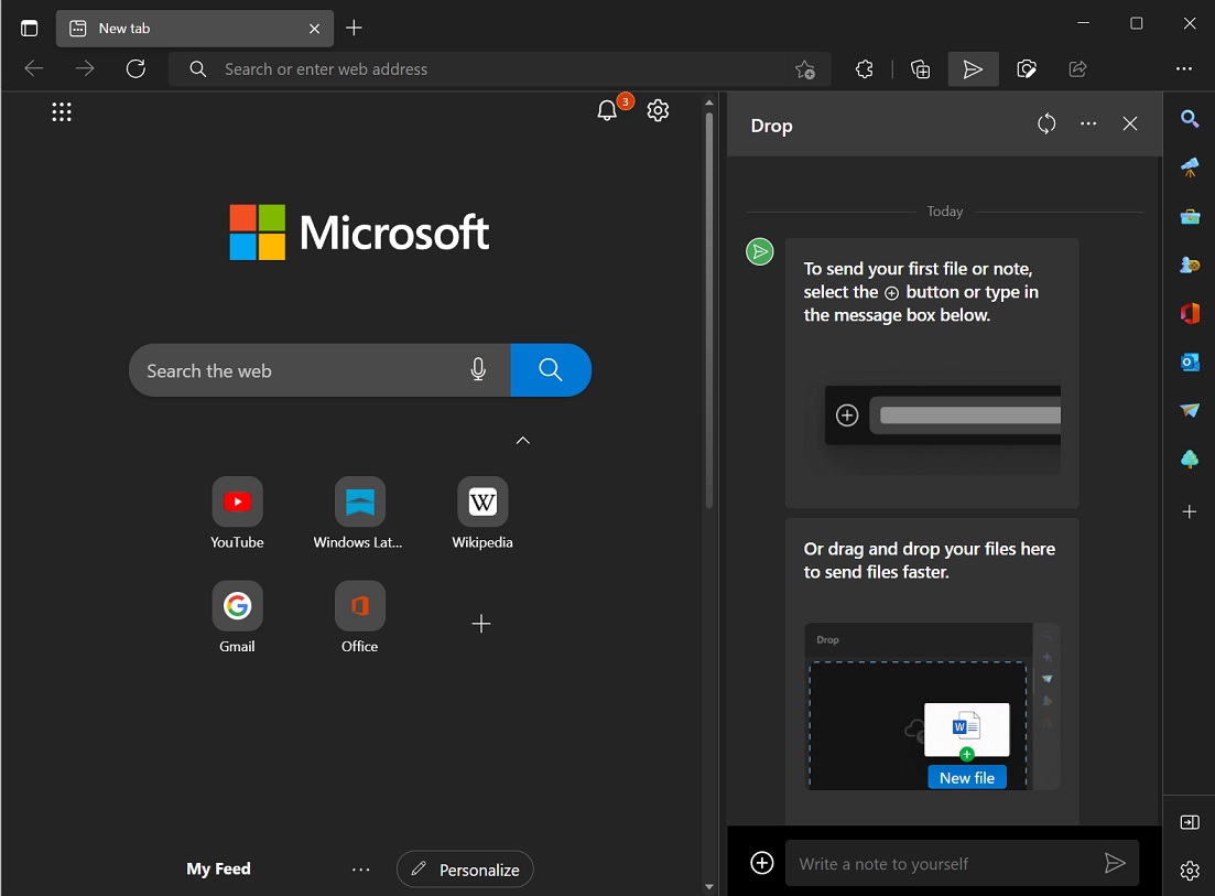 Langsung menggunakan Microsoft Edge Drop: Fitur baru untuk berbagi ...