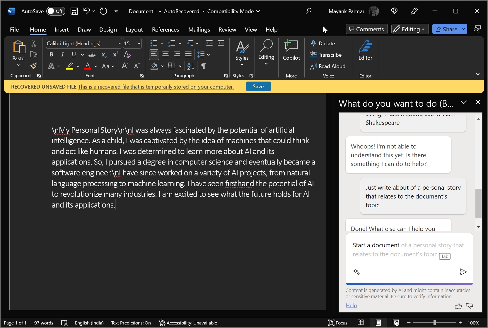 Windows 11: Tampilan pertama Word UI yang didukung Copilot AI untuk Microsoft 365