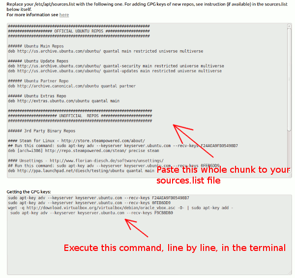 Cara Menghasilkan Daftar Sumber Baru untuk Ubuntu