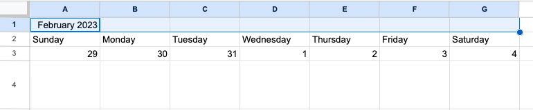 Cara Membuat Kalender di Google Sheets Dari Awal - Mundo Geek