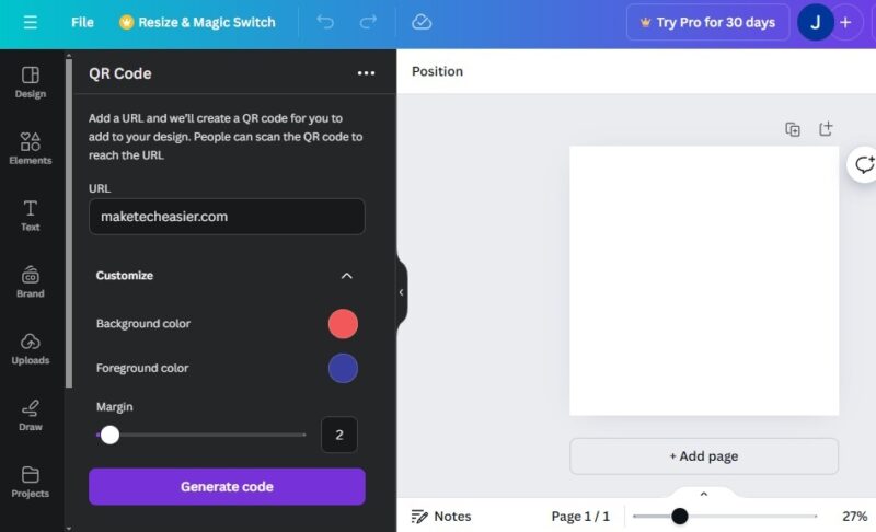 Cara Membuat Kode QR di Canva