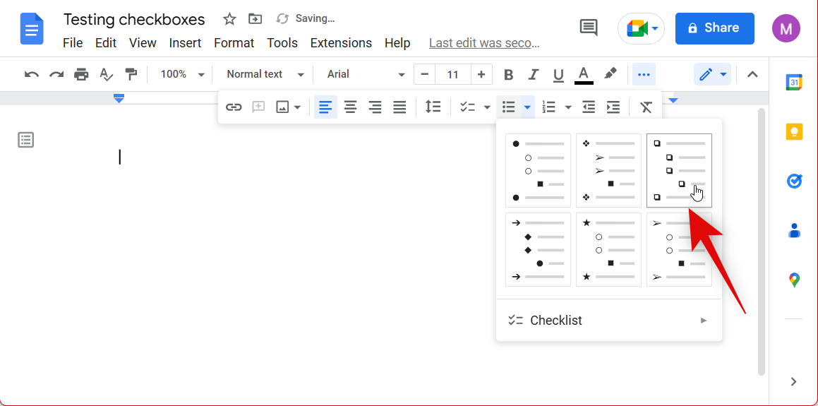 Cara memasukkan kotak centang di Google Documents di PC atau Mobile ...
