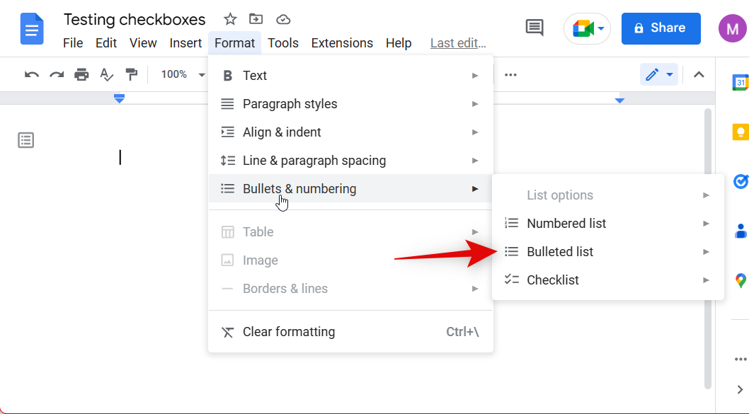 Cara memasukkan kotak centang di Google Documents di PC atau Mobile ...