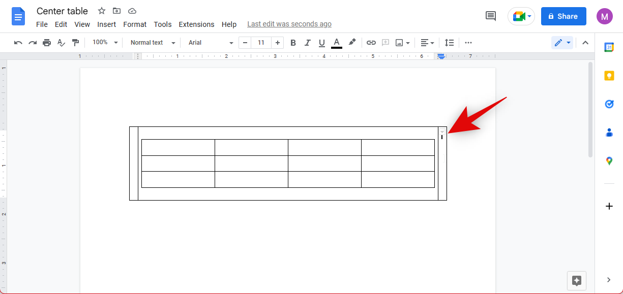 Cara Memusatkan Tabel di Google Documents di PC atau Aplikasi Seluler ...