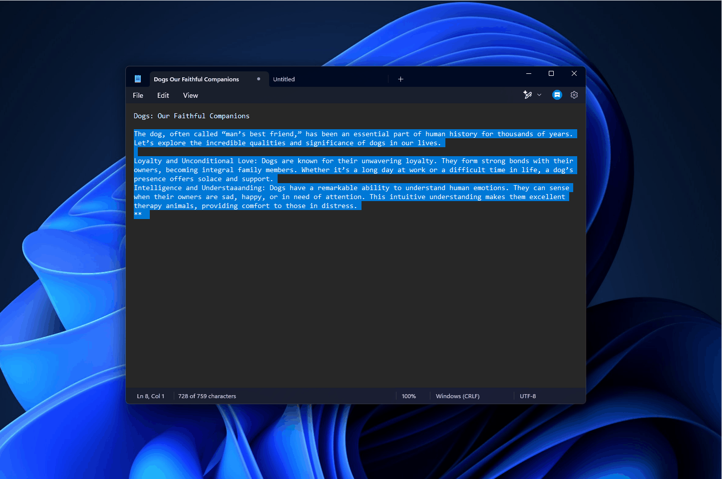 Windows 11 Notepad's ChatGPT byggir „Rewrite“ rennur út til allra