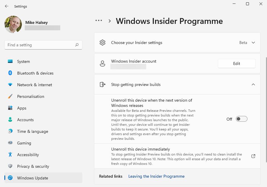 Qual è il programma Insider Windows 11?