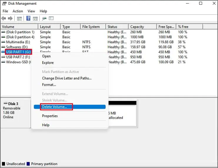 Come eliminare/combinare partizioni su unità USB in Windows - Mundo Geek