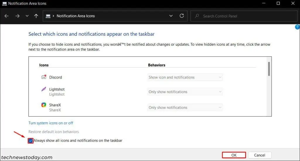Mostra tutte le icone della barra delle applicazioni in Windows 11: 3 ...