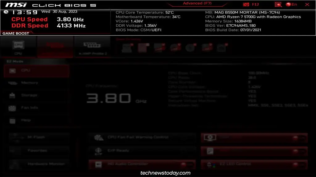 Le migliori impostazioni del BIOS per la scheda madre MSI - Mundo Geek