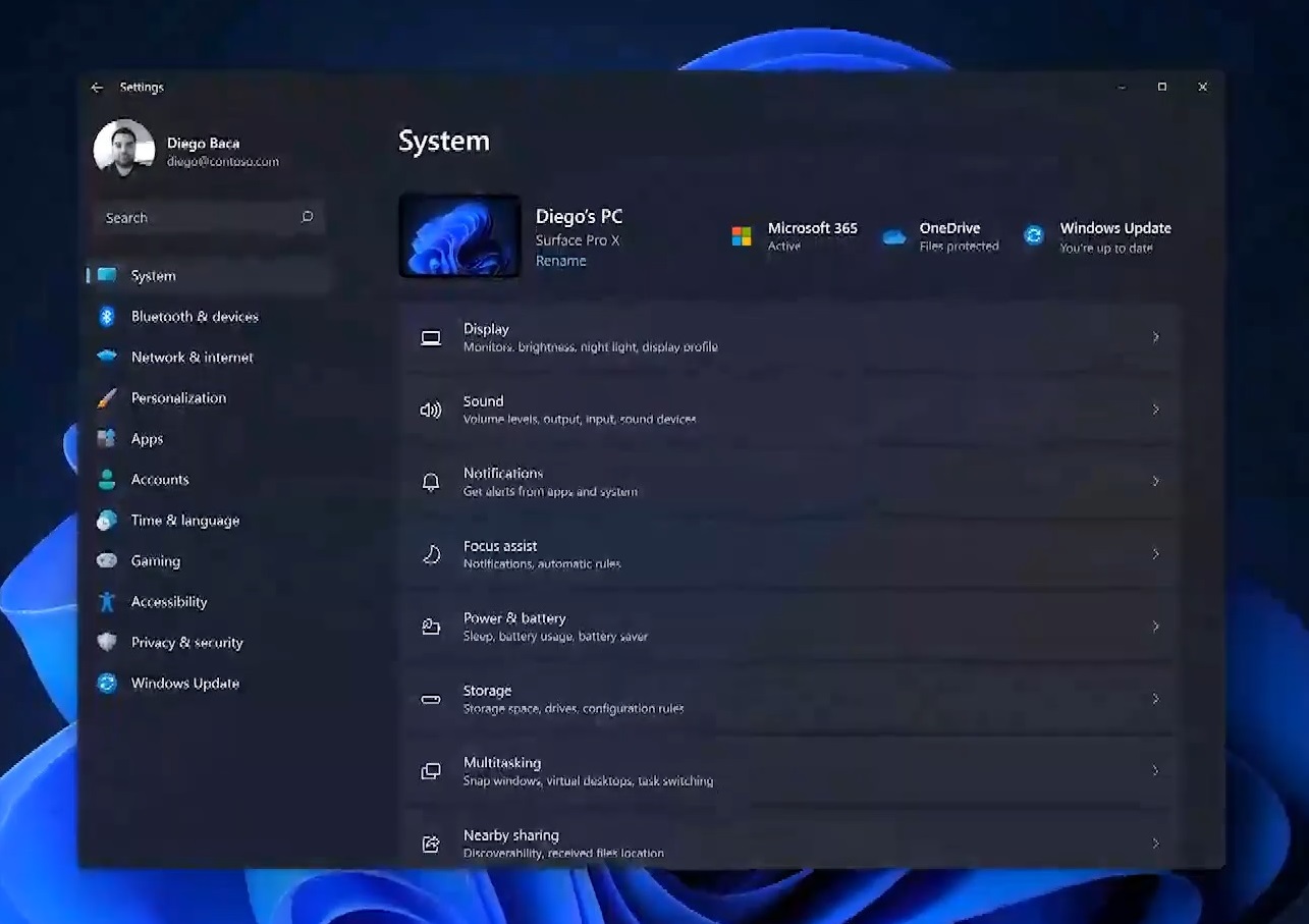 Microsoft mostra l'app Impostazioni riprogettata per Windows 11