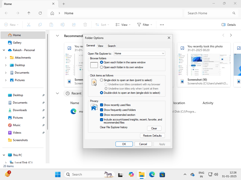 L'Explorer di File di Windows 11 sta ricevendo feed raccomandati con l ...
