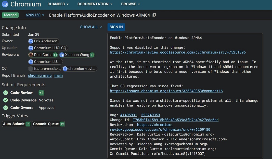 Chrome ottiene una codifica audio più veloce sul braccio di Windows 11, grazie a Microsoft