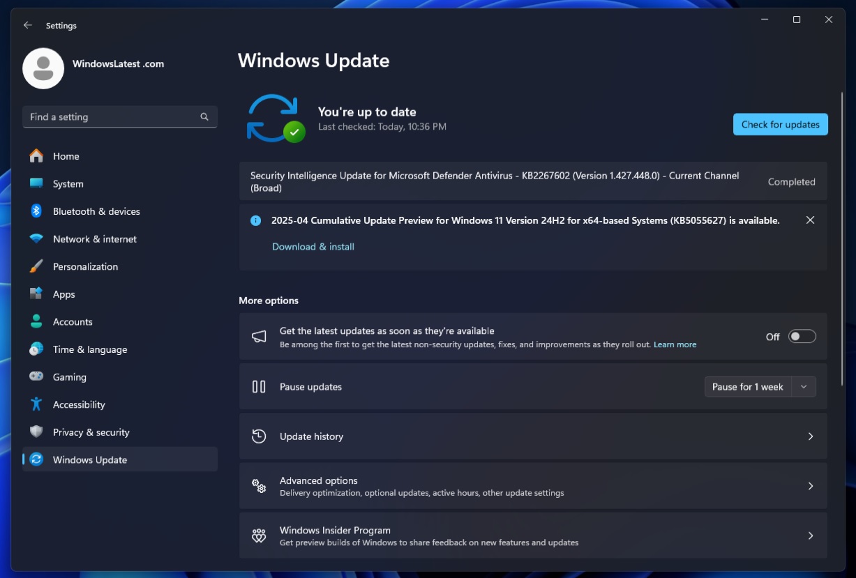 Windows 11 KB5055627 24H2 Correzioni BSOD, download diretto .msu ...