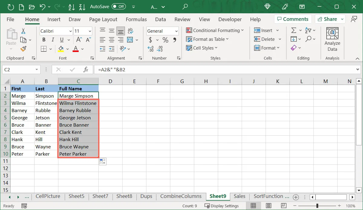 4 modi per combinare il testo in Microsoft Excel - Mundo Geek